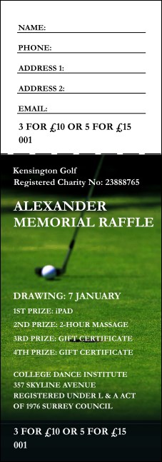 Golf Raffle